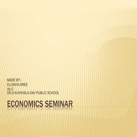 Seminar presentation | PPT