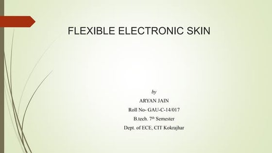 E skin presentation | PPT