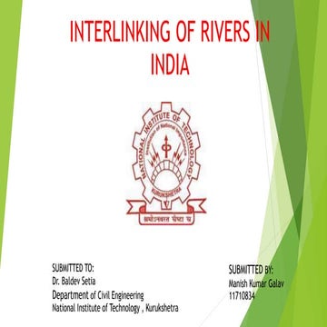 inter-linking of rivers in india | PPT