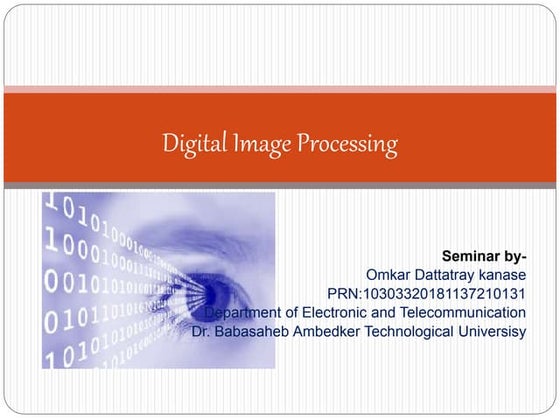 Digital image processing with photoshop | PPT