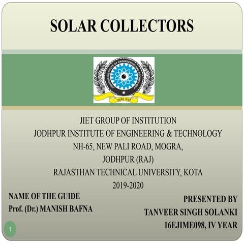 unit 4-Concentrating collector types of collectors and focused ...