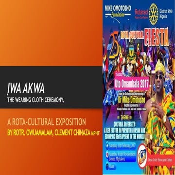Ịwa Akwa -The Wearing Cloth Ceremony. | PPTX
