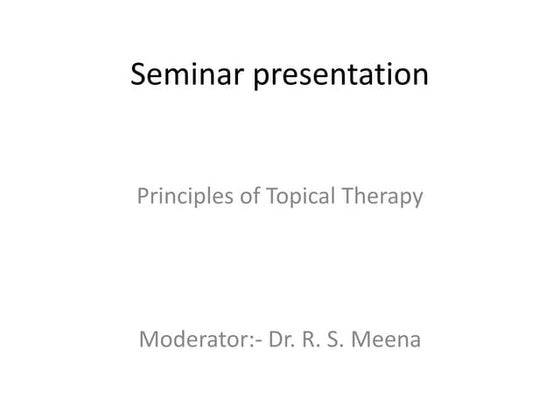 Topical preparations | PPT