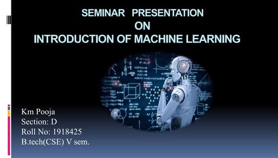 Introduction To Ml Machine Learning Ppt