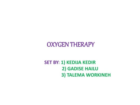 Methods of oxygen administration | PPT