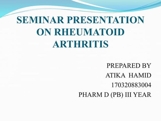 Pathophysiology of Rheumatoid arthritis | PDF | Bone and Joint Conditions | Diseases and Conditions