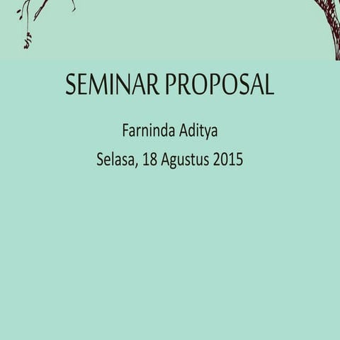Seminar proposal | PPT