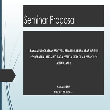 seminar judul dan presentasi proposal ok | PPTX