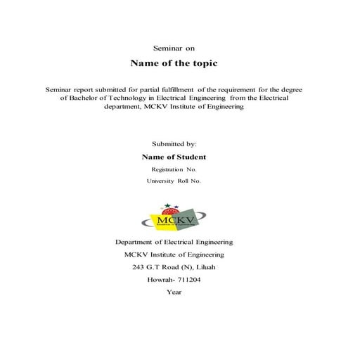 Seminar report | DOCX