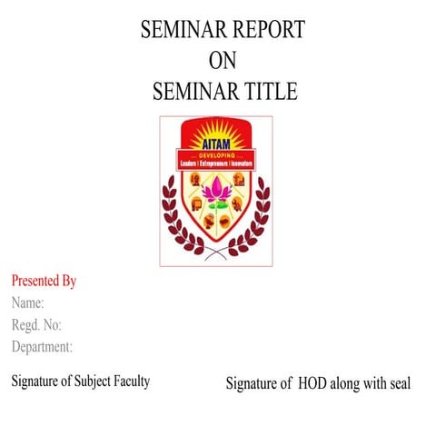 how to write a seminar formatting for patents copywrites design and ...