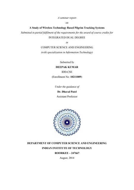 IEEE PRESENTATION ON WIRELESS PILGRIM TRACKING | PPT