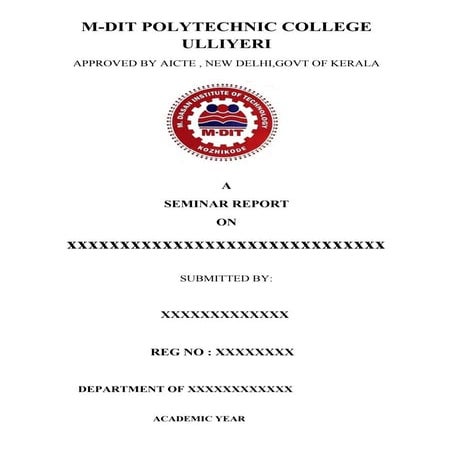 Seminar report format (1) | PDF