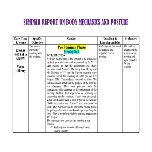 Seminar report part 2 | PPT