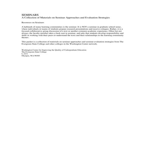 Seminar_Resource_Packet[1].pdf lectures for conducting seminars | PDF