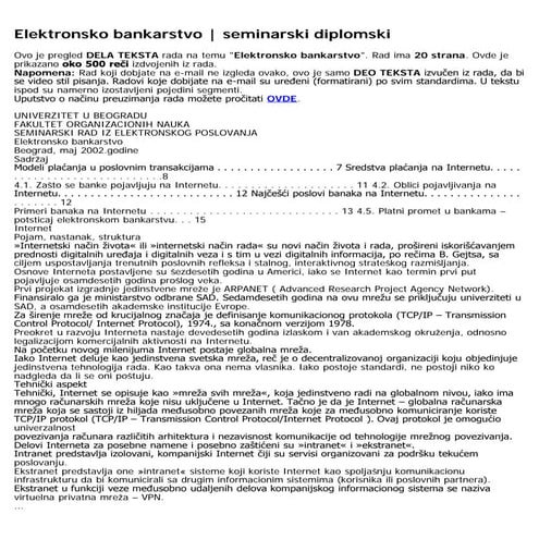 Seminarski diplomski elektronski novac- | PDF