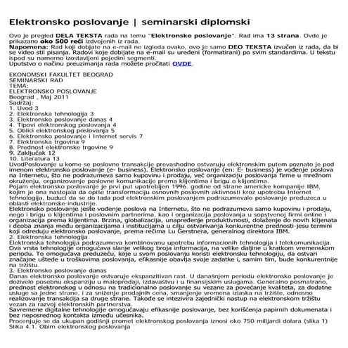 B2b elektronsko-poslovanje | PDF