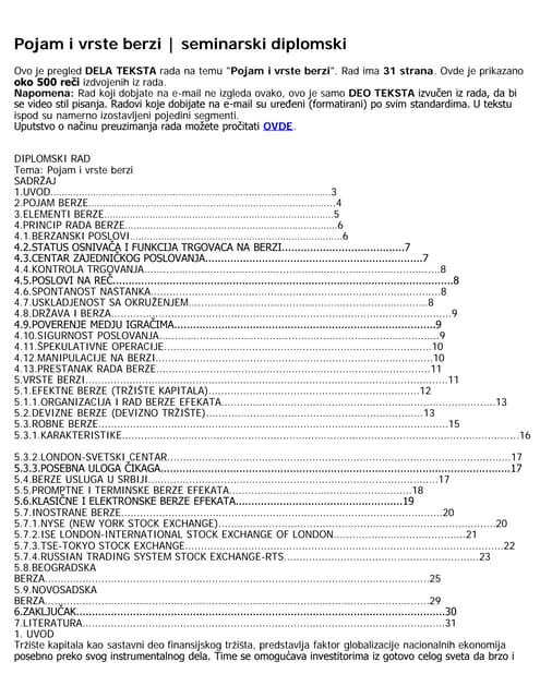 Pojam, funkcije i trziste novca | DOC