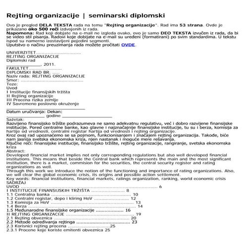 Pojam, funkcije i trziste novca | DOC