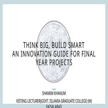 Steps for making presentation of final year project | PPTX