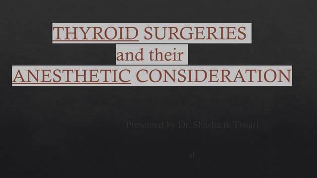 Thyroid Examination General Surgery Pptx