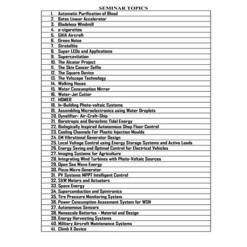 Seminar titles 01 | PDF
