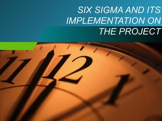 Six Sigma Principle and Methods | PPTX