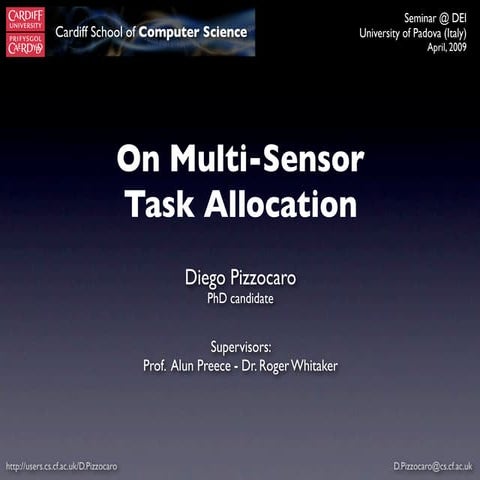 On Multi Sensor Task Allocation Ppt 5014