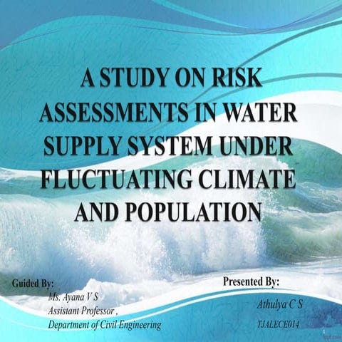 a study material for risk assessments in water supply | PPTX