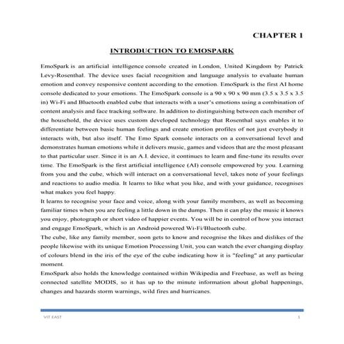 Seminar_Report on EmoSPARK | PDF