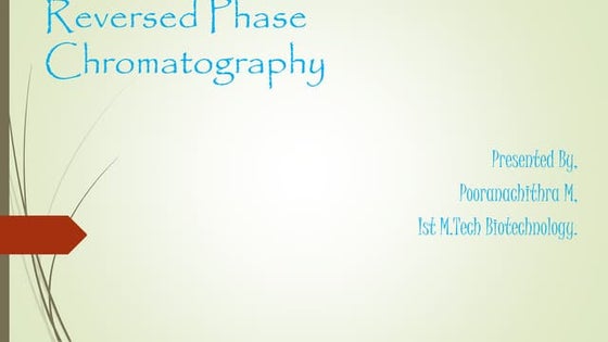 Reverse phase chromatography | PPTX | Chemistry | Science