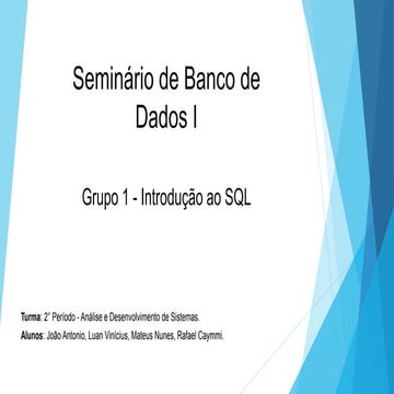 Seminário de banco de dados i | PPT