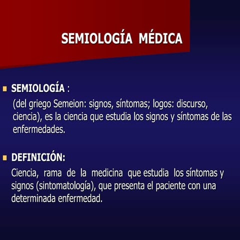 Generalidades semiología médica | PPTX