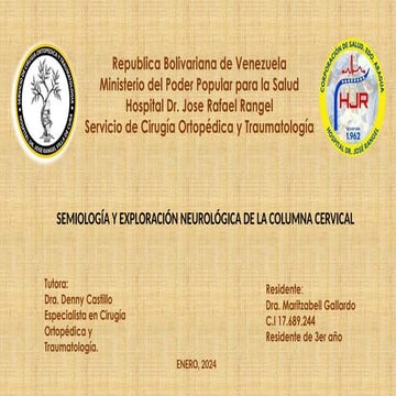 semiologia Columna cervical maniobras tm | PPTX