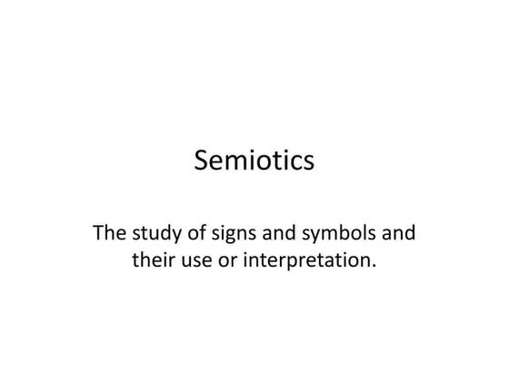 Semiotics | PPT