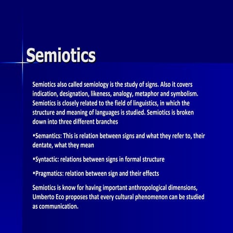 Semiotics | PPT