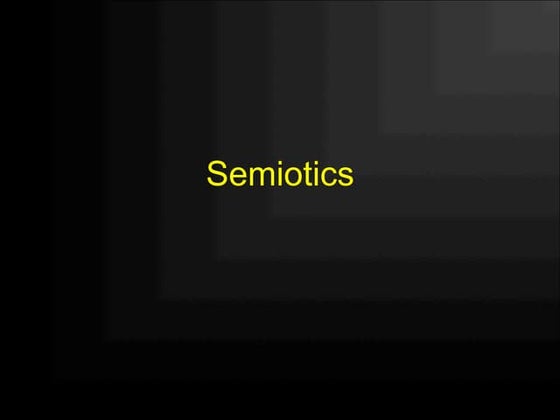 Semiotics | PPT