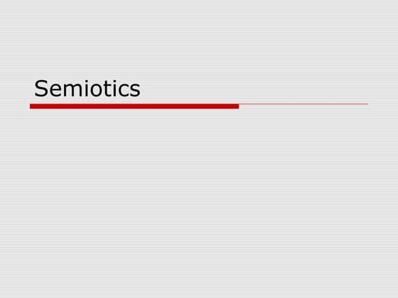 Semiotics | PPT