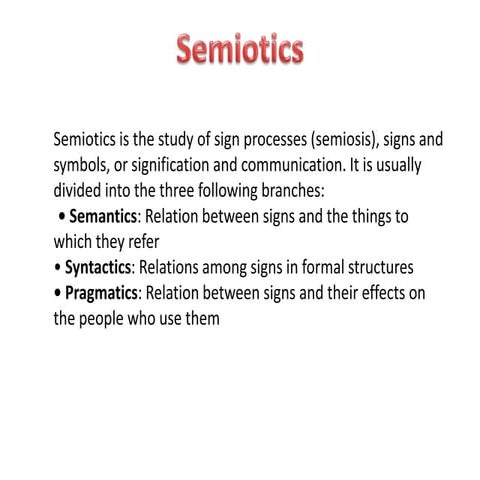 semiotics | PPT