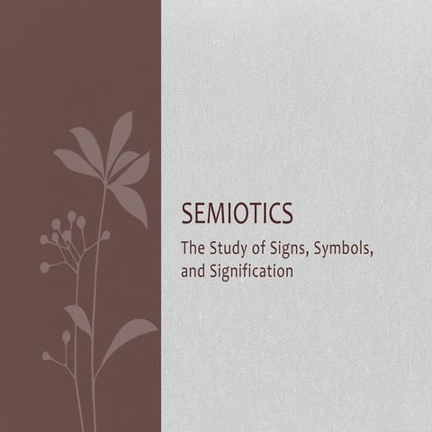 Semiotics | PPT