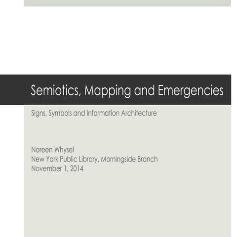 Semiotics in Mapping and Emergency Response | PPTX