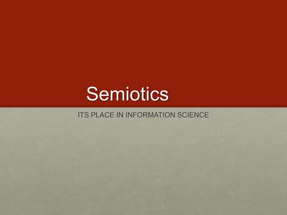 Semiotics | PPTX