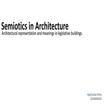Semiotics in architecture | PDF