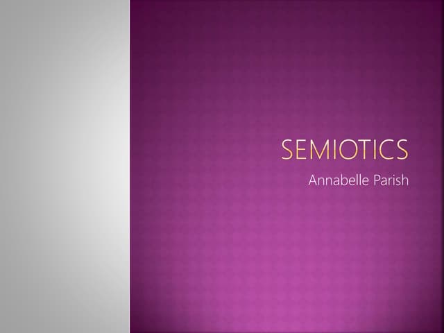 Semiotics | PPTX