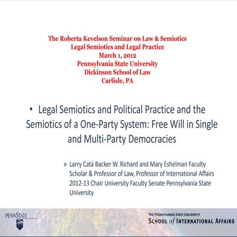 Legal Semiotics and Political Practice and the Semiotics of a One-Party ...