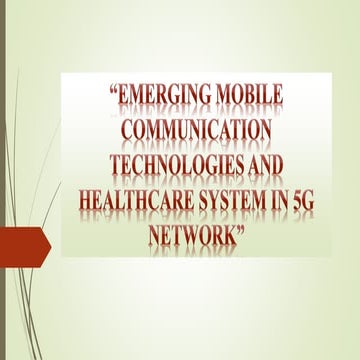 Emerging 5G TECHNOLOGY | PPTX