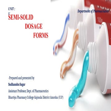 Semi solid dosage form | PPT