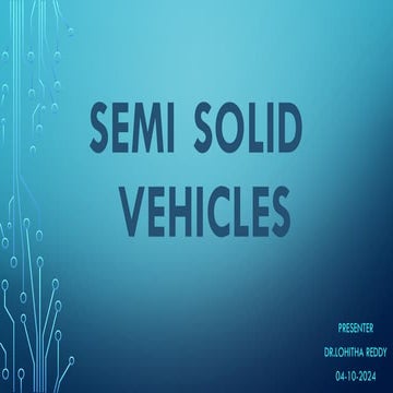 SEMI SOLID VEHICLES used in homoeopathic medicinal preparation | PPTX