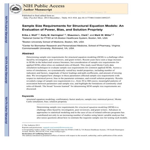 Sem sample size | PDF