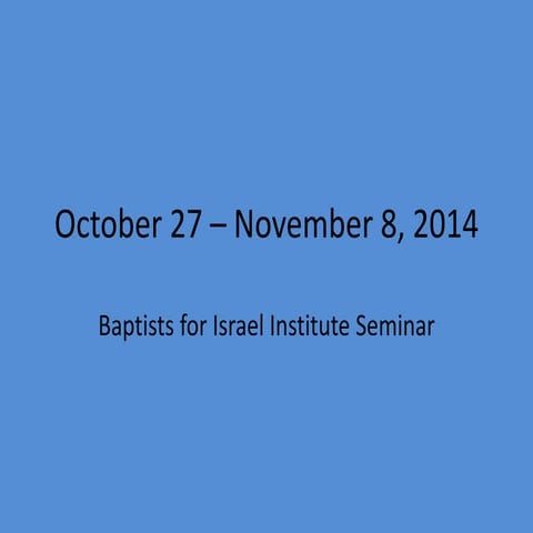 Highlights from the October 27 – November 8, 2014 Seminar | PPT