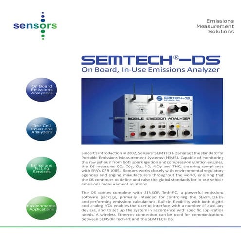 Semtech DS Portable Emissions Measuring System | PDF